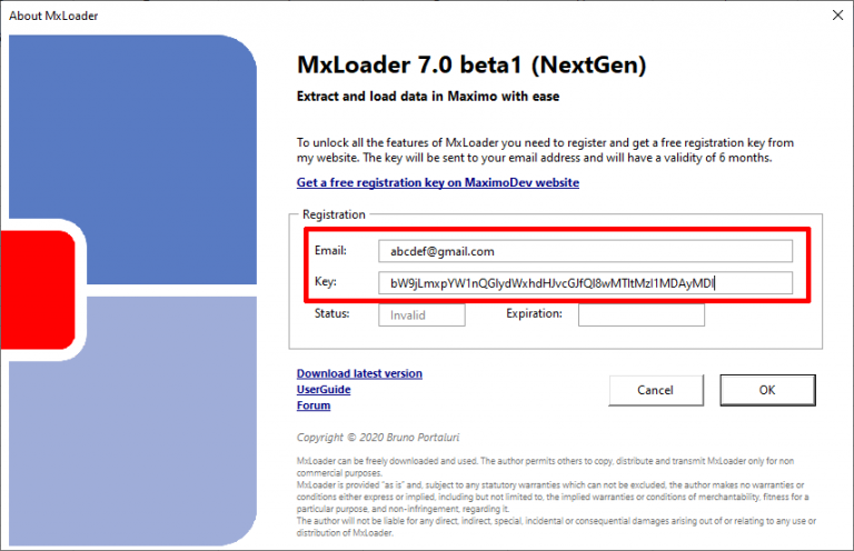 MaximoDev - MxLoader Registration