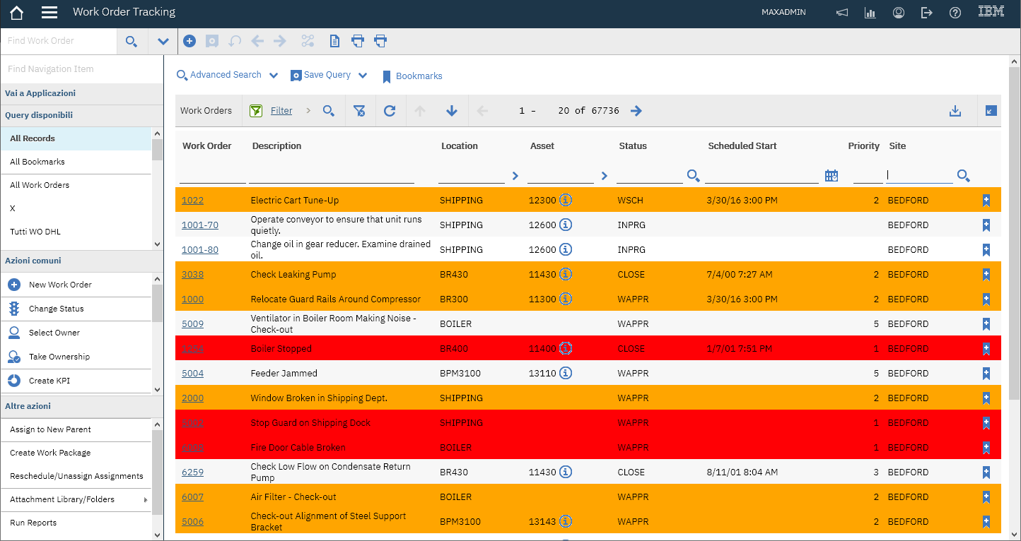 MaximoDev Highlight Table Rows Conditionally
