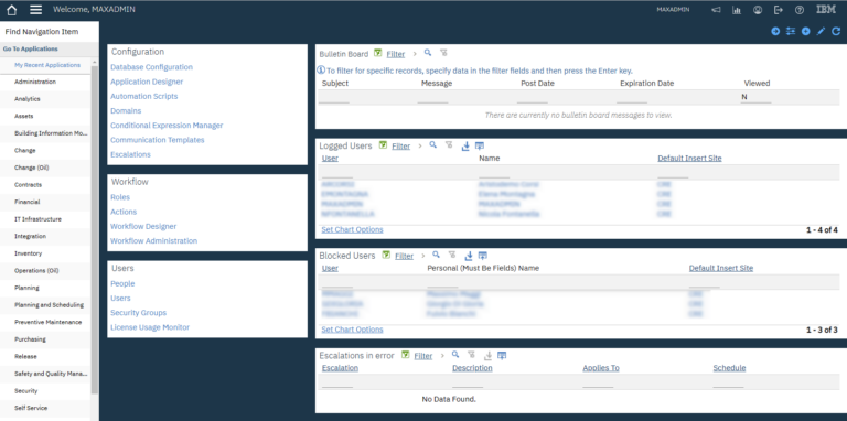 MaximoDev - The perfect MAXADMIN start center