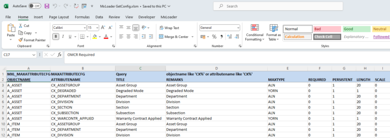MaximoDev - System as-built documentation with MxLoader